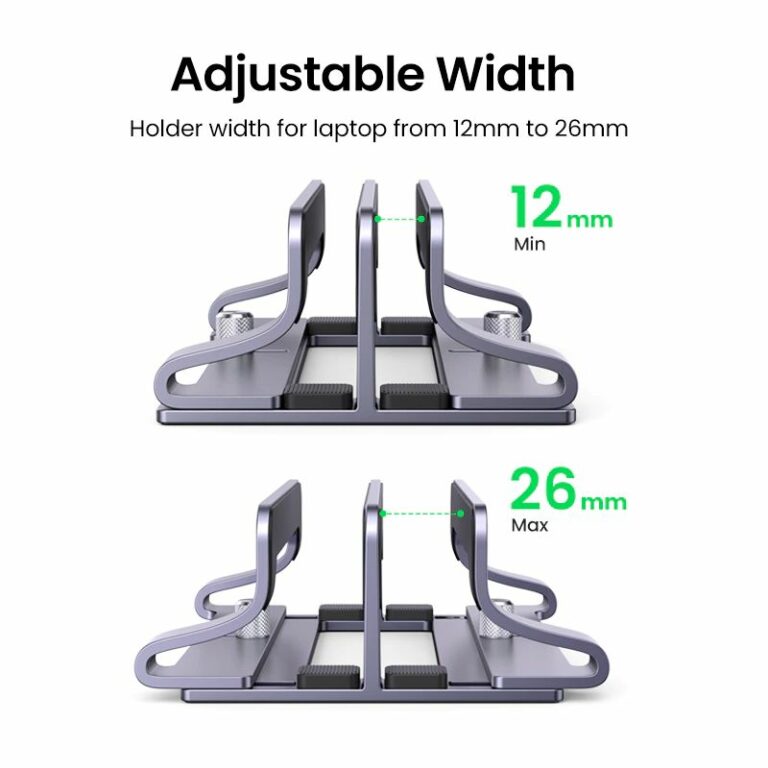 UGREEN Stand Vertical Desktop Laptop Stand Dual Slot Aluminum Tablet ...