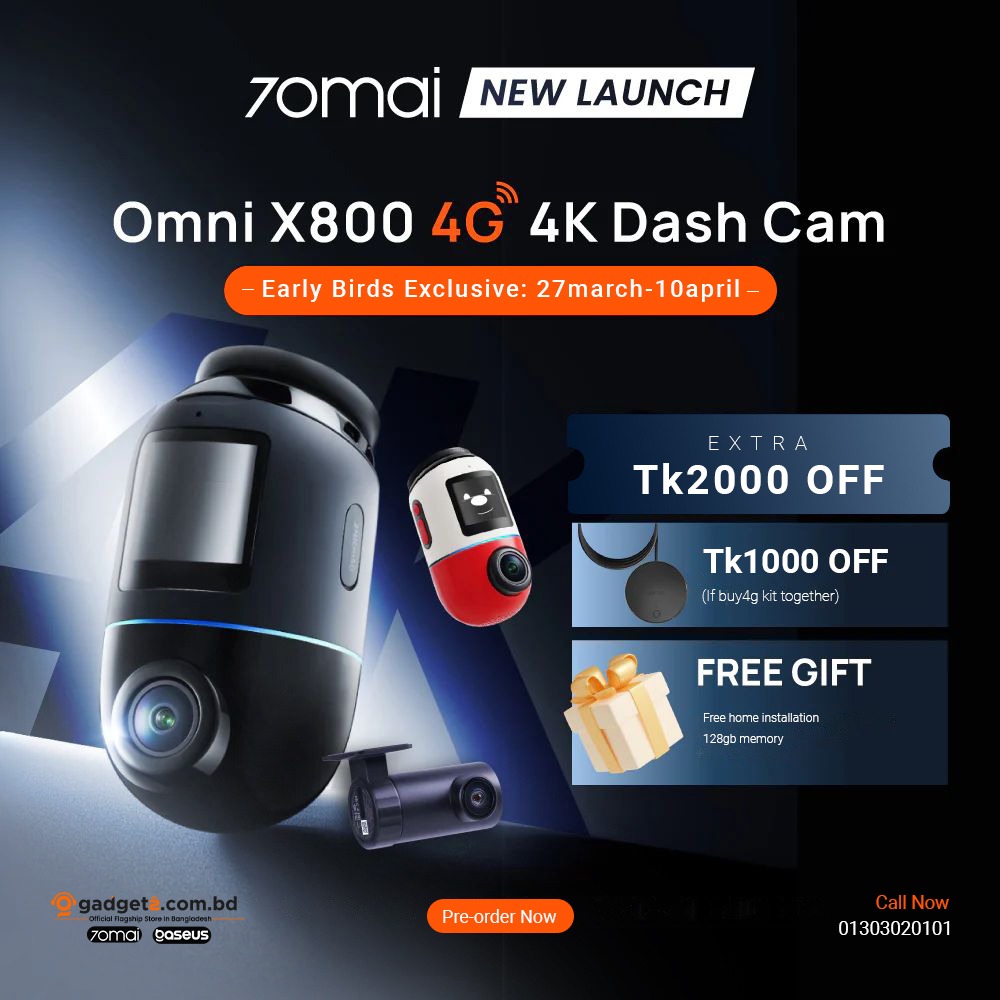 70mai Dash Cam Omni | Free Home Installation & 128GB Memory